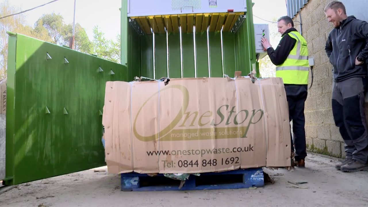 One Stop Waste - Mill Specification Baler - YouTube