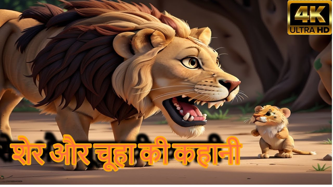 cartoon lion and the mouse story/ sher aur chuhe ki kahani - YouTube