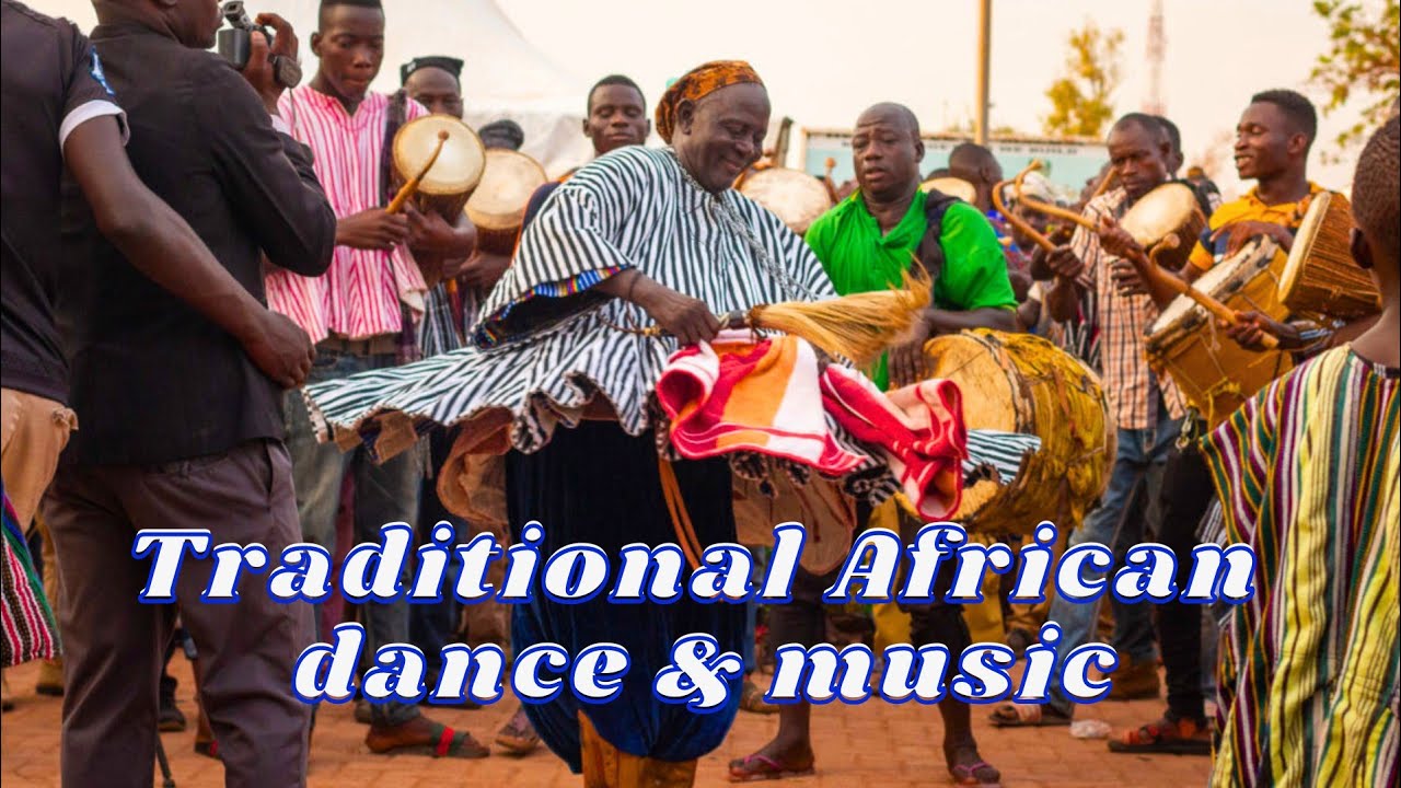 African traditional music and dance displayed in Bolgatanga, Ghana ...