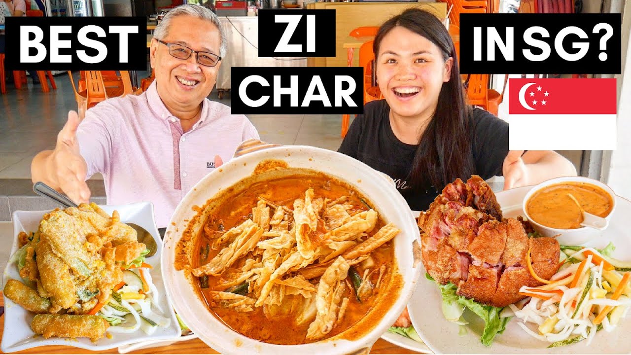 BEST ZI CHAR in Singapore?🇸🇬 HUGE Fish Head Curry, Smoked Pork Knuckle ...