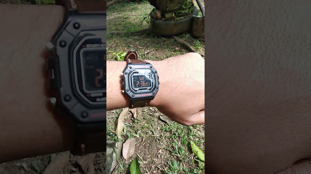 Casio W218H Modification (Mod) - Display and Leather Strap - - YouTube