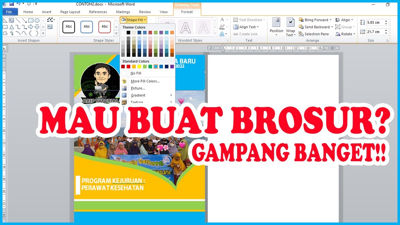 GAMPANG BANGET! Cara Membuat Brosur PPDB Sekolah di Microsoft Word ...