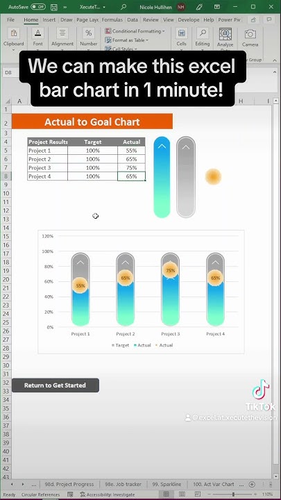 Excel short how to make a custom bar chart - YouTube