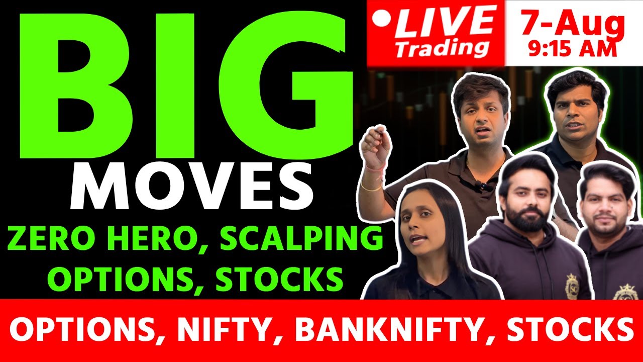 Live @9:15 AM (7-Aug) Nifty Live Trading I Live Trading I Live Option ...