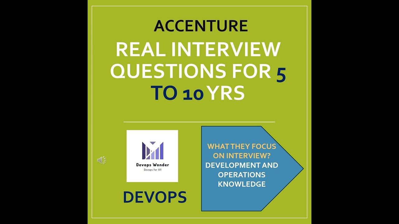 Accenture Real Interview Questions for Devops 5 to 10 yrs - Devops - Devops Wonder #devops ...
