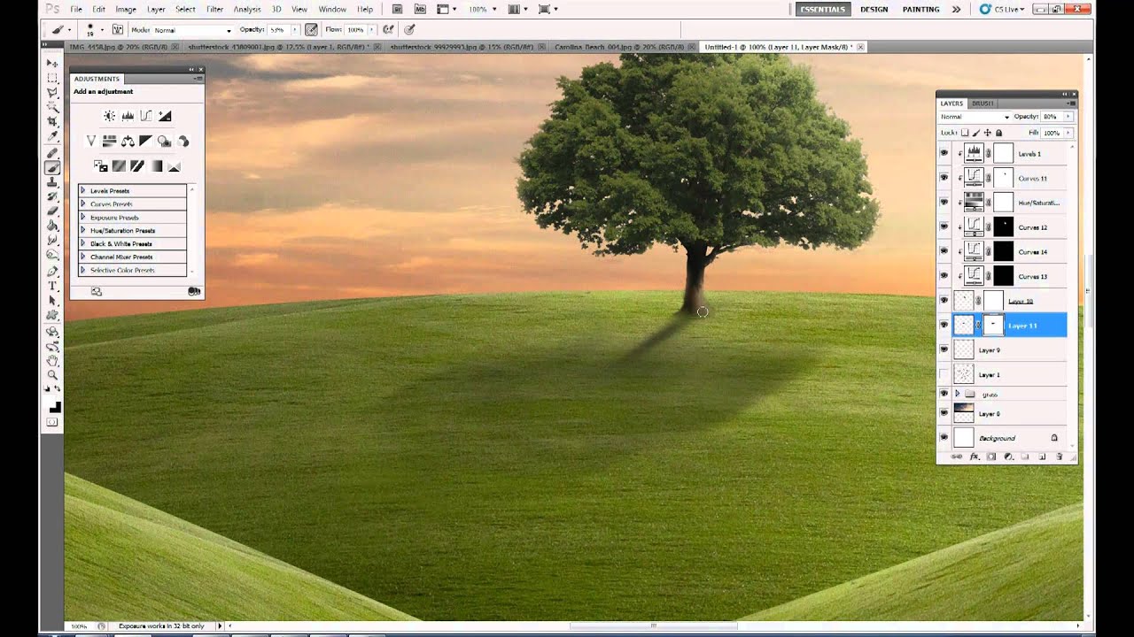 Christian Photoshop Speed Art - Rolling Hills - YouTube