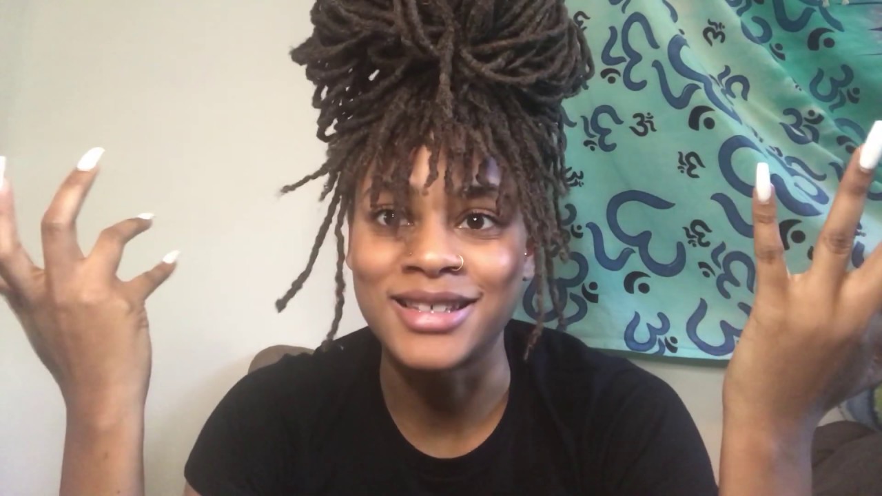 Loc Bun with Bangs Tutorial - YouTube