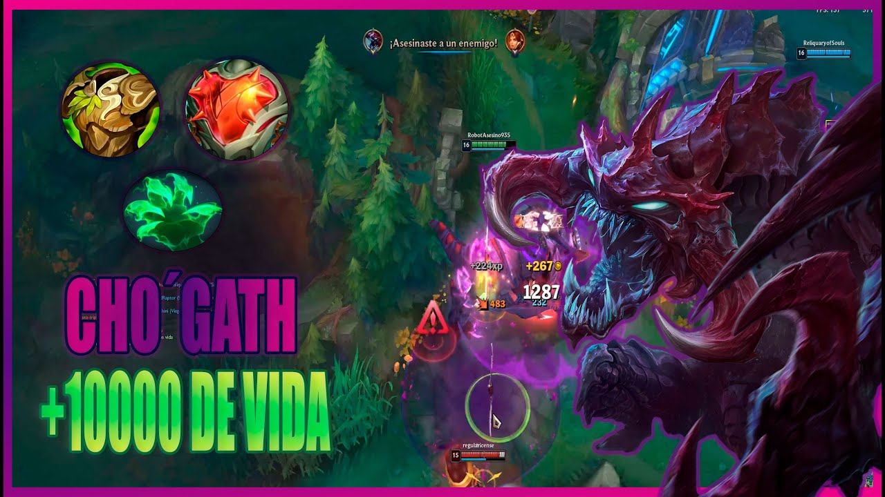 BUILD DE CHO GATH 10k DE VIDA, ASQUEROSO EL AGUANTE. 🤮 - YouTube