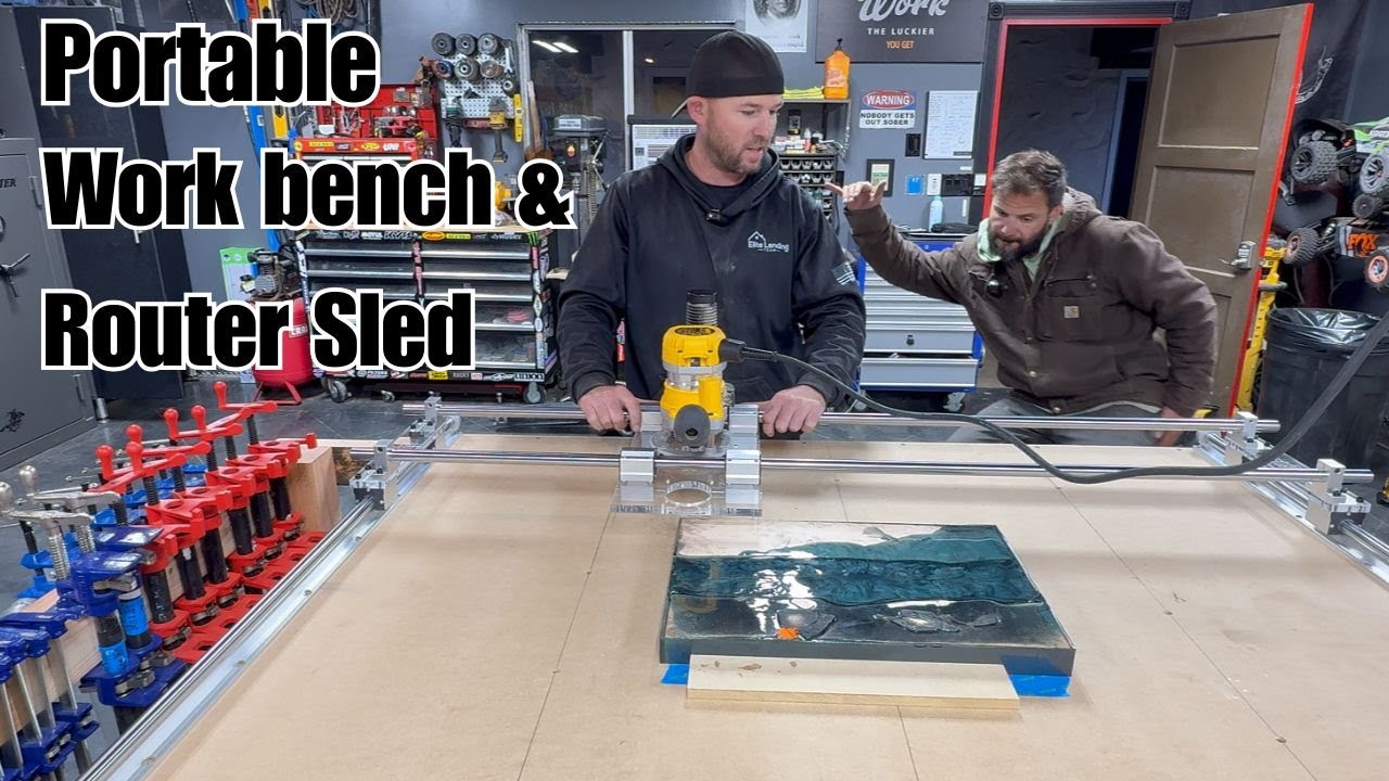 DIY Portable Workbench + Router Sled Combo - YouTube