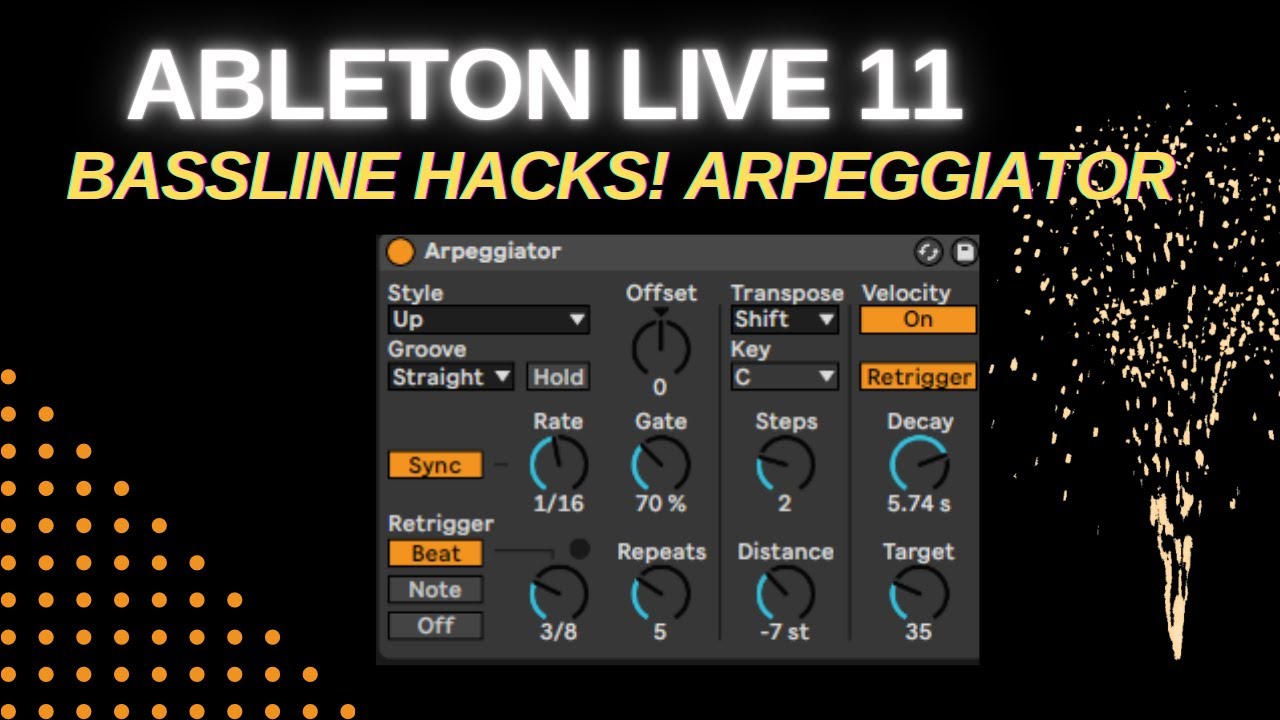 Bassline HACKS using Ableton Arpeggiator - YouTube