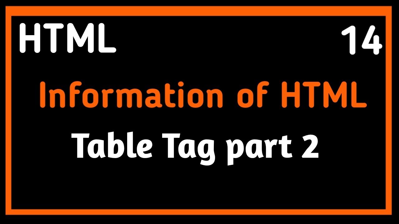 tabel, cellpadding, cellpacing tag in html in hindi / urdu ( class 14 ...