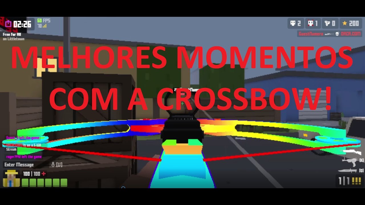 MELHORES MOMENTOS COM A CROSSBOW RAINBOW! - Jogando Krunker.io BR - YouTube