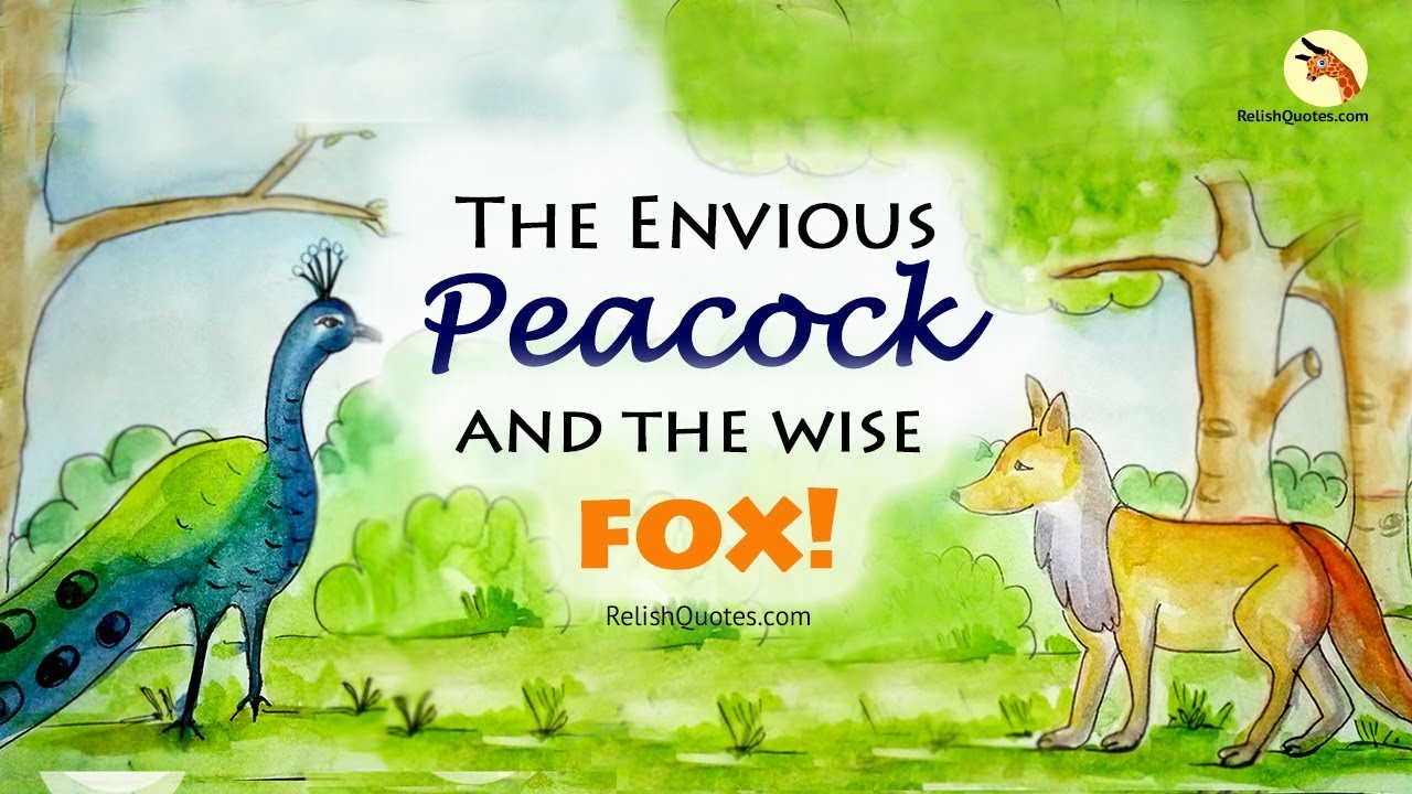 Short Moral Story For Kids : The Envious Peacock and the Wise Fox ...