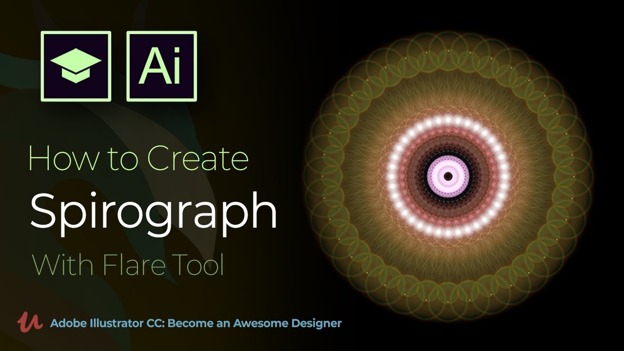 How to Design in Illustrator | Design Spirograph with Flare Tool - YouTube