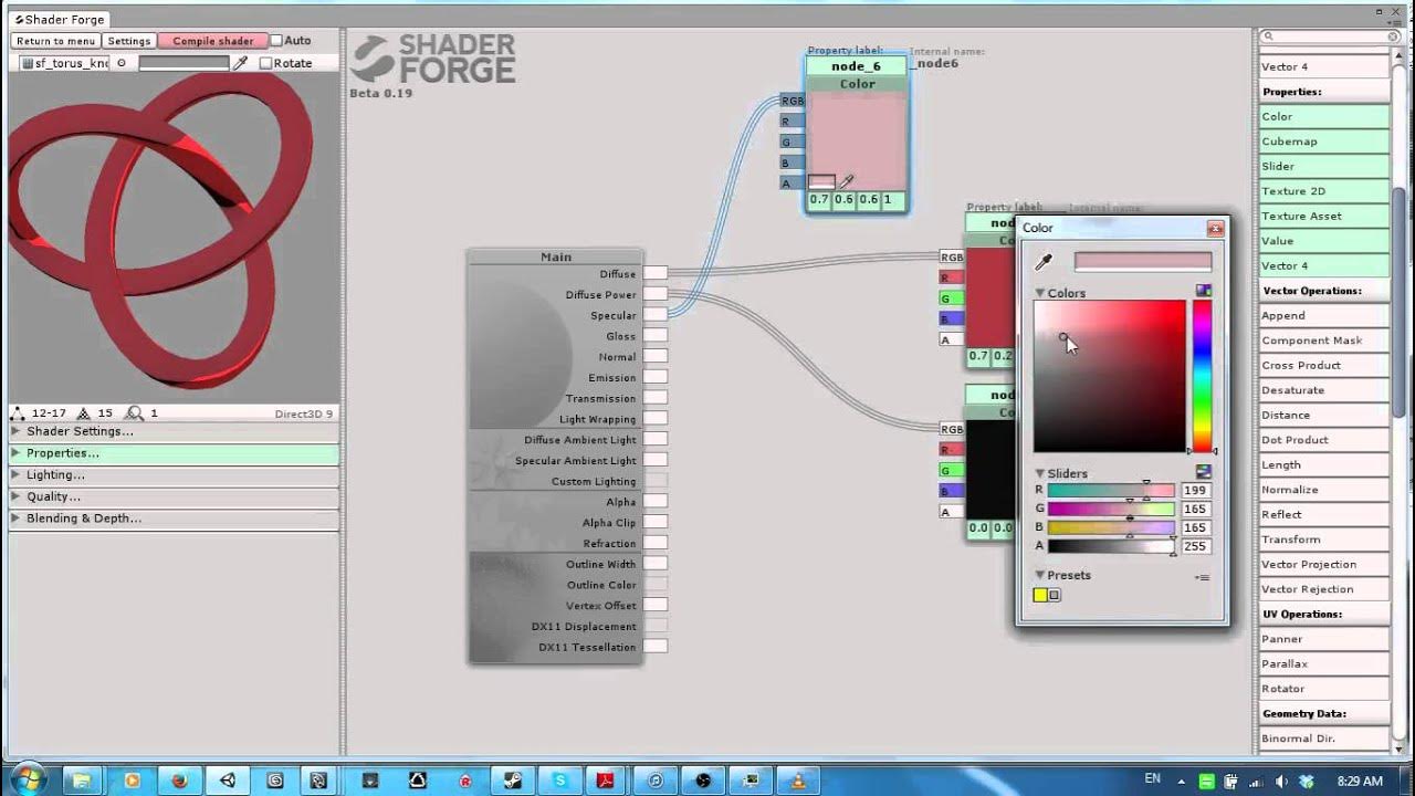 Unity Shaderforge Basics - Main panel Inputs - YouTube