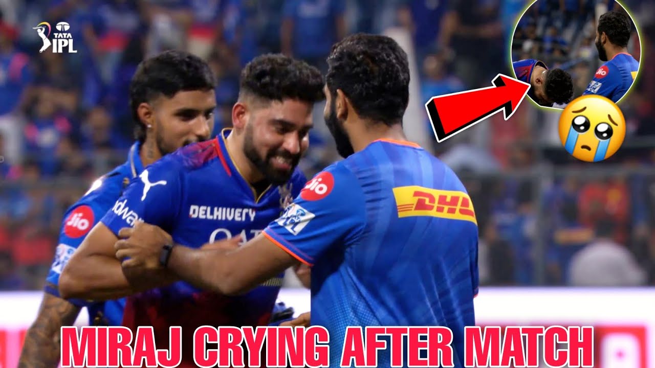 Siraj Crying After Match 😥 | Mohammad Siraj | Jasprit Bumrah | Rcb ...
