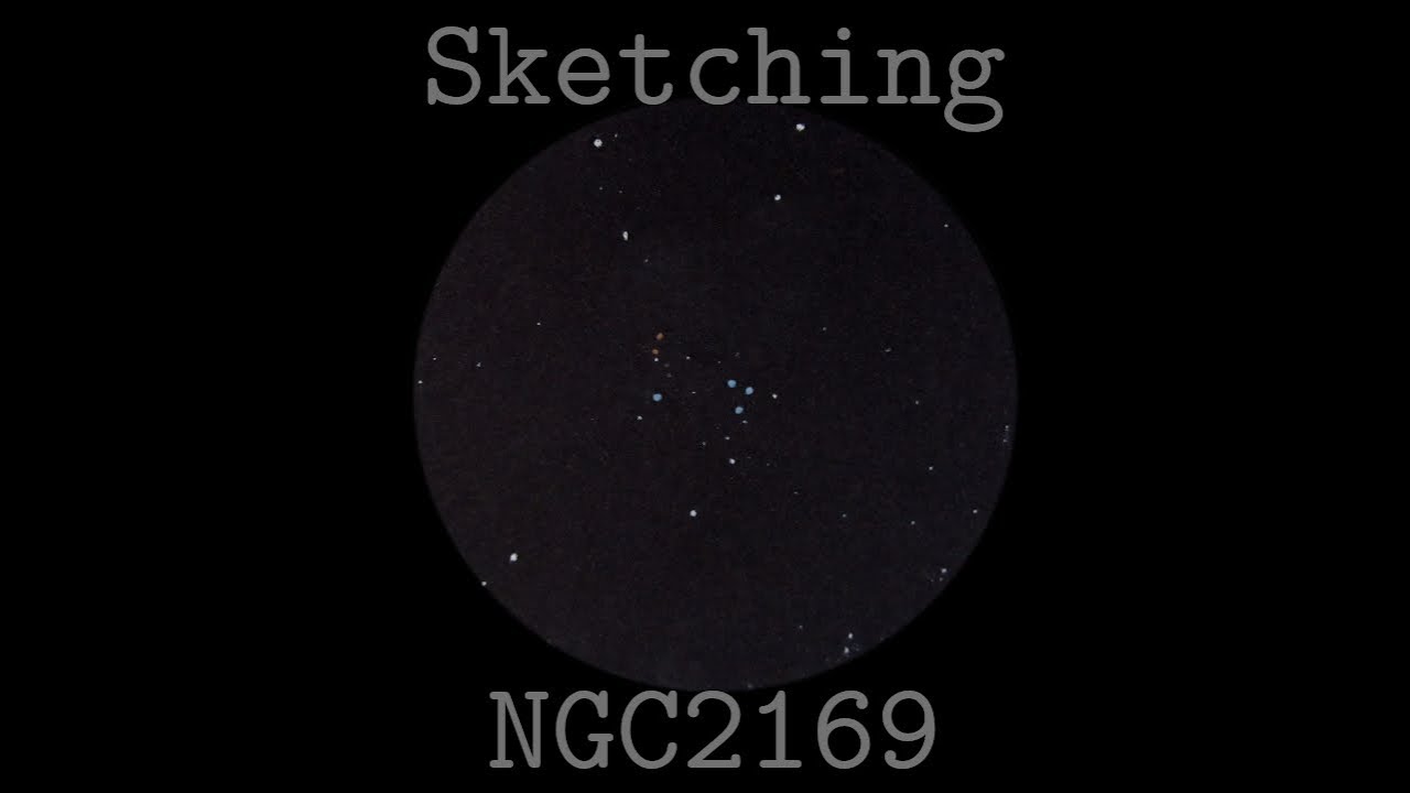 Sketching NGC2169 an Open Cluster at the Eyepiece - YouTube