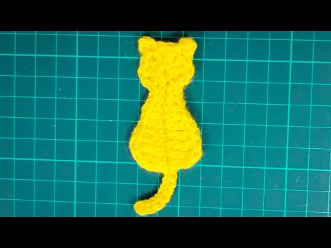 How to Crochet a Cat Applique | Free Crochet Pattern of Cat Applique ...