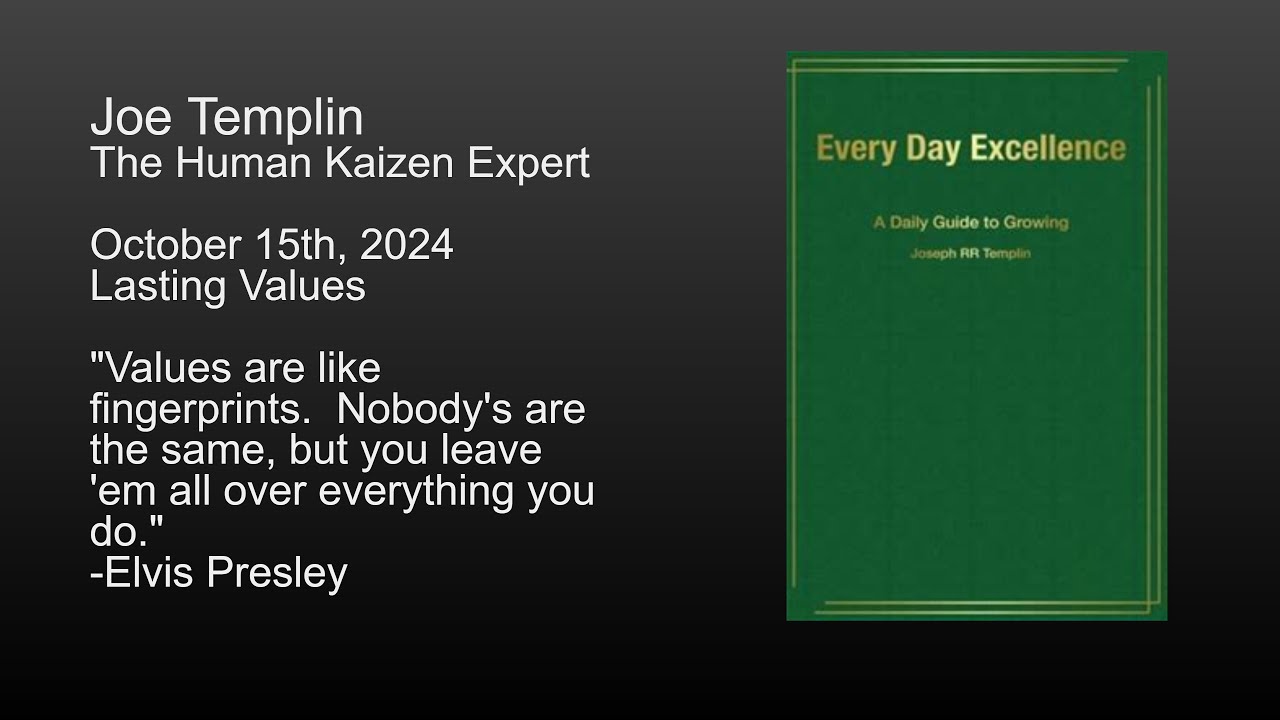 Every Day Excellence Oct 15: Lasting Values - YouTube