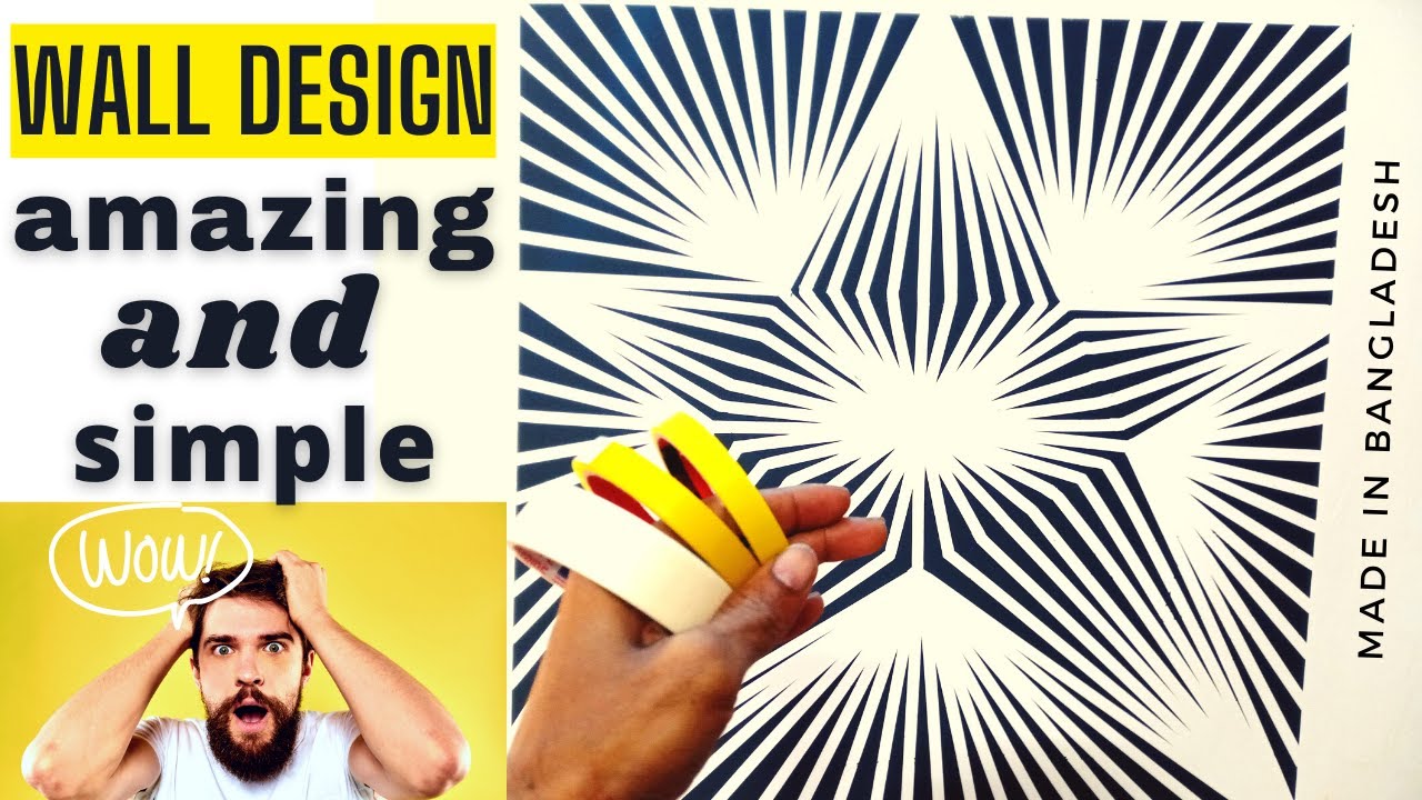 Amazing and simple deawing | 3d wall design at home | wall design ...