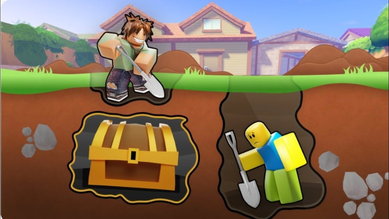 Roblox but we are digging down the earth 🌍for treasure - YouTube