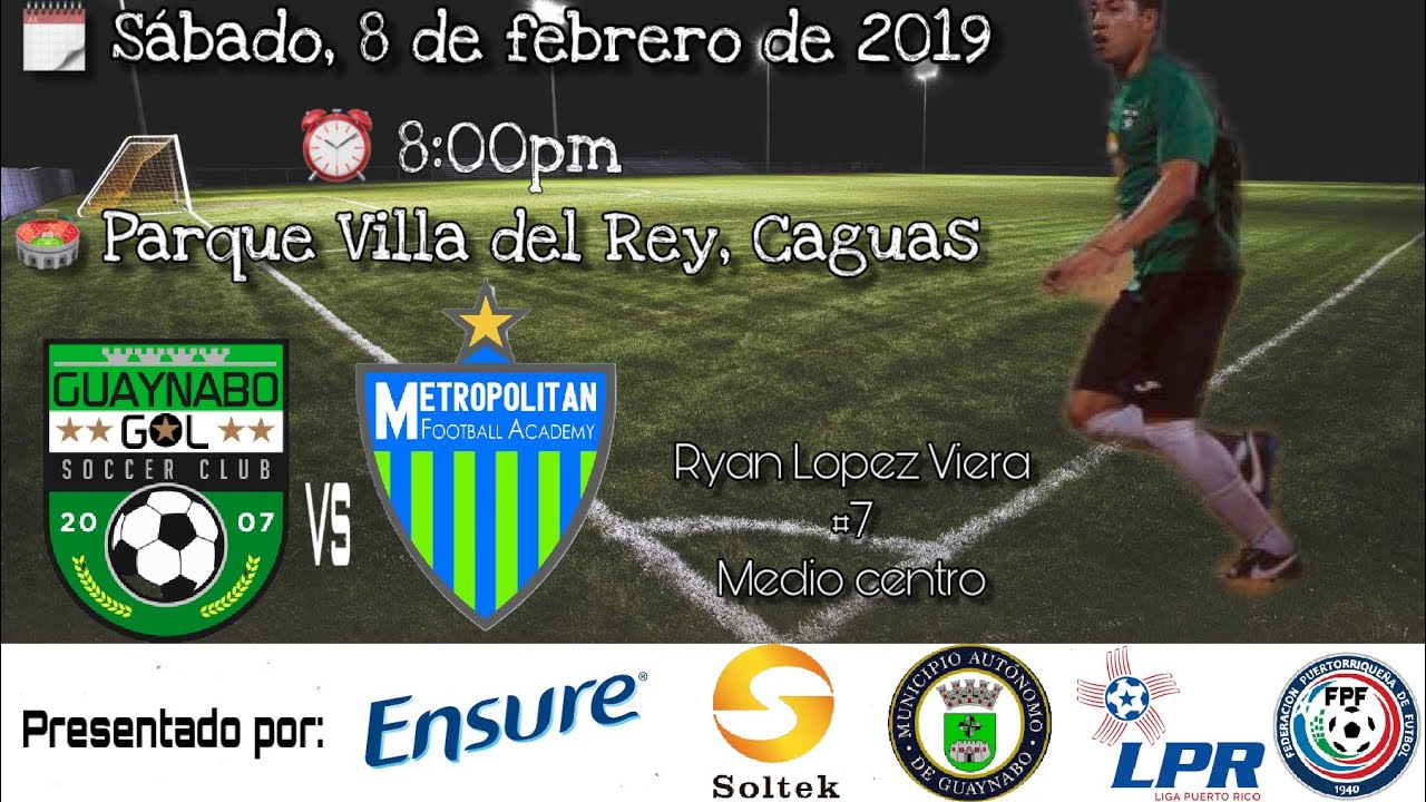 Guaynabo Gol vs Metropolitan Liga PR - YouTube