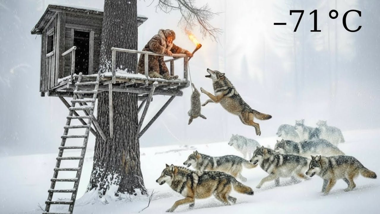 A 90-Year-Old Man Fights Off Wolves to Protect His Snow Rabbits During ...