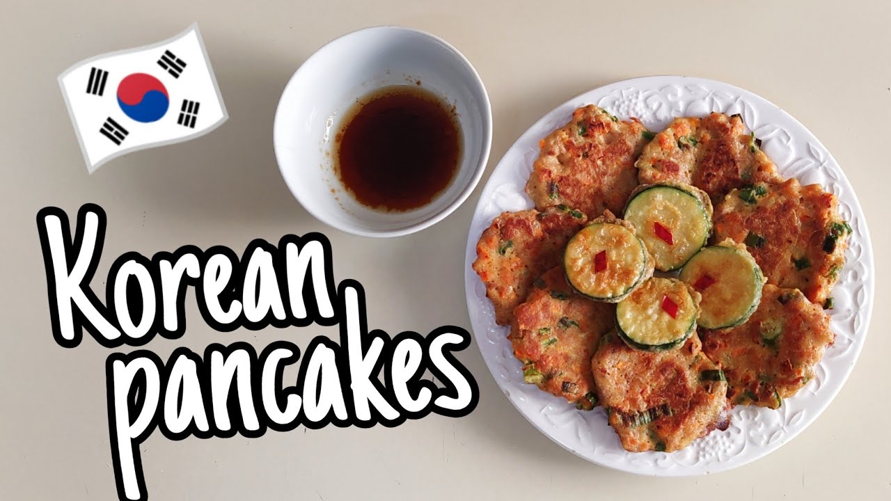Receta pancakes coreanos de atún y calabacín / Korean pancakes recipe ...