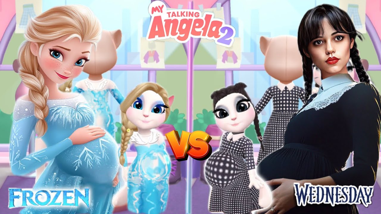 My Talking Angela 2 😻 || Pregnant Wednesday vs Pregnant Elsa | New ...