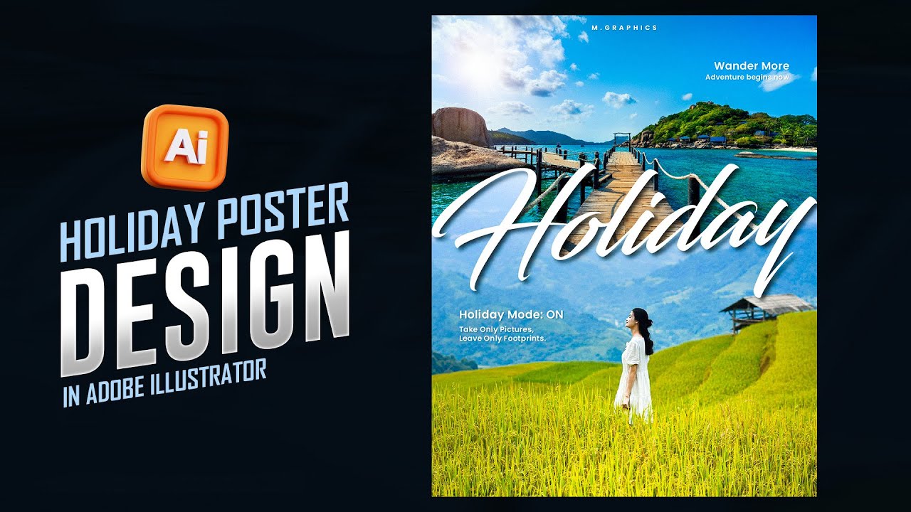 Create a Holiday Travel Poster Design in Illustrator | Illustrator ...