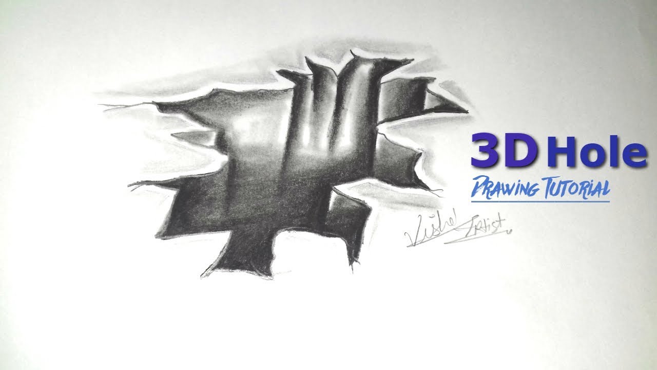 3D Hole Drawing - YouTube