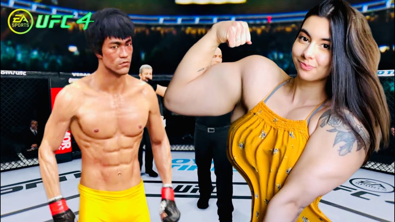 PS5 | Bruce Lee vs. Jessica with Huge Biceps [EA Sport UFC 4] - YouTube