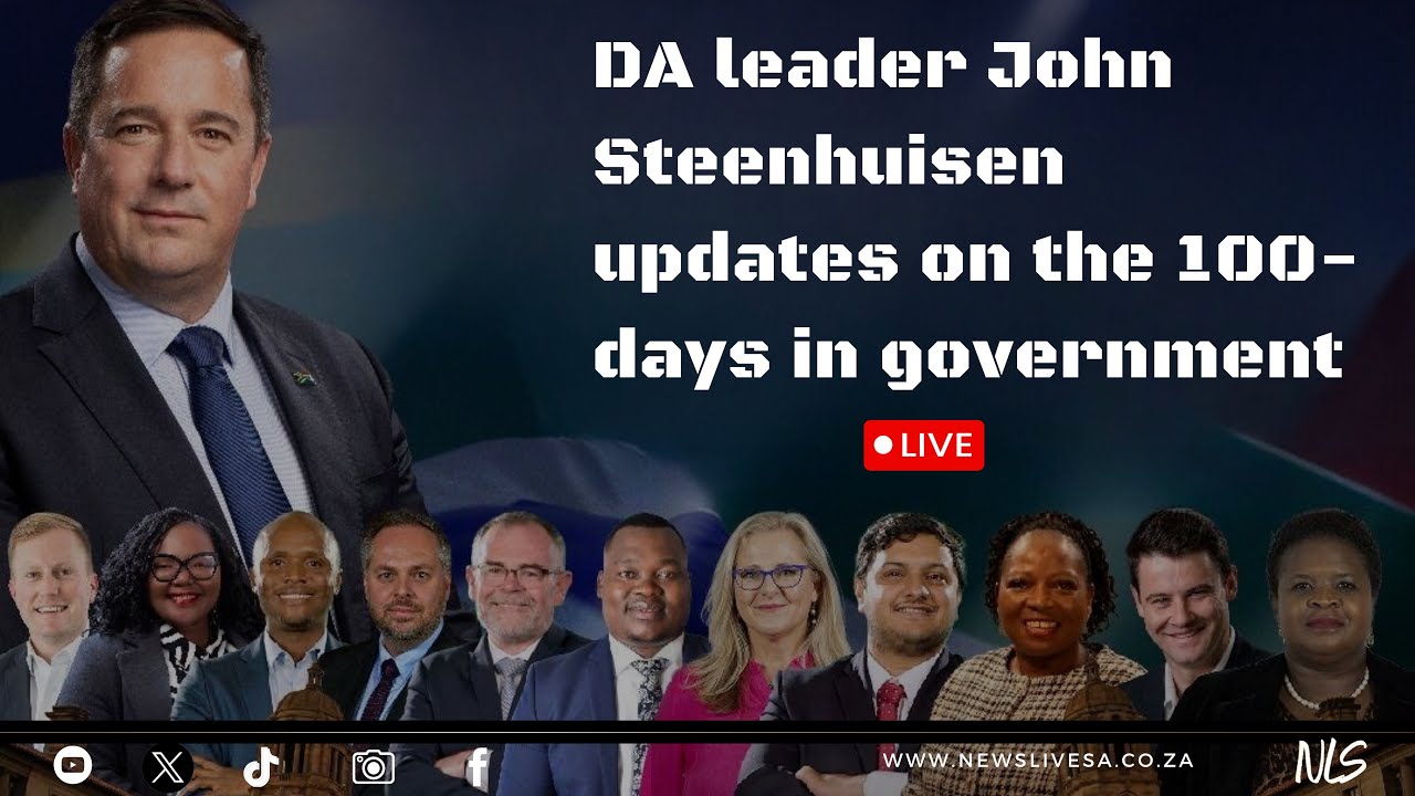 DA leader John Steenhuisen updates on the 100-days in government - YouTube