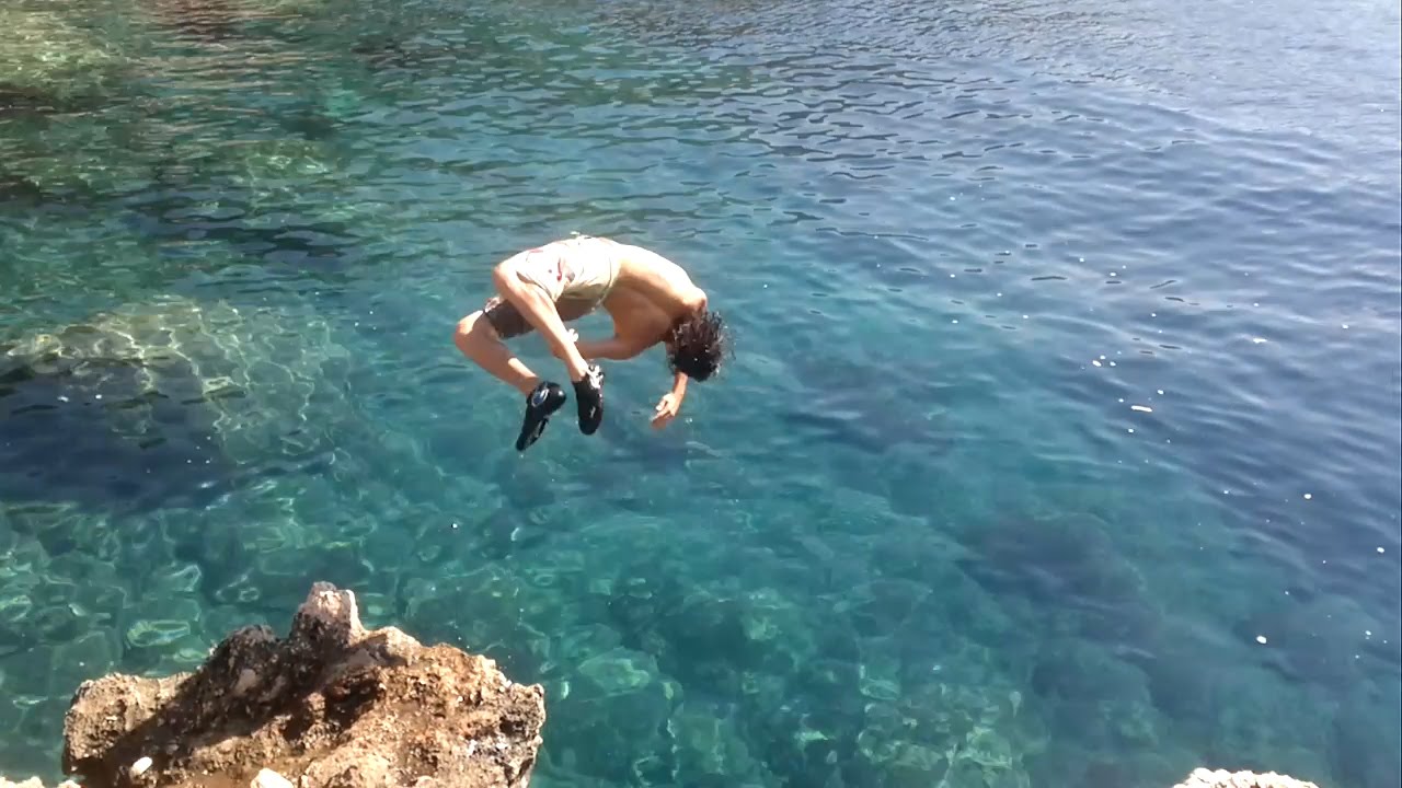Kids cliff jumping Croatia. Cliff Jump. - YouTube