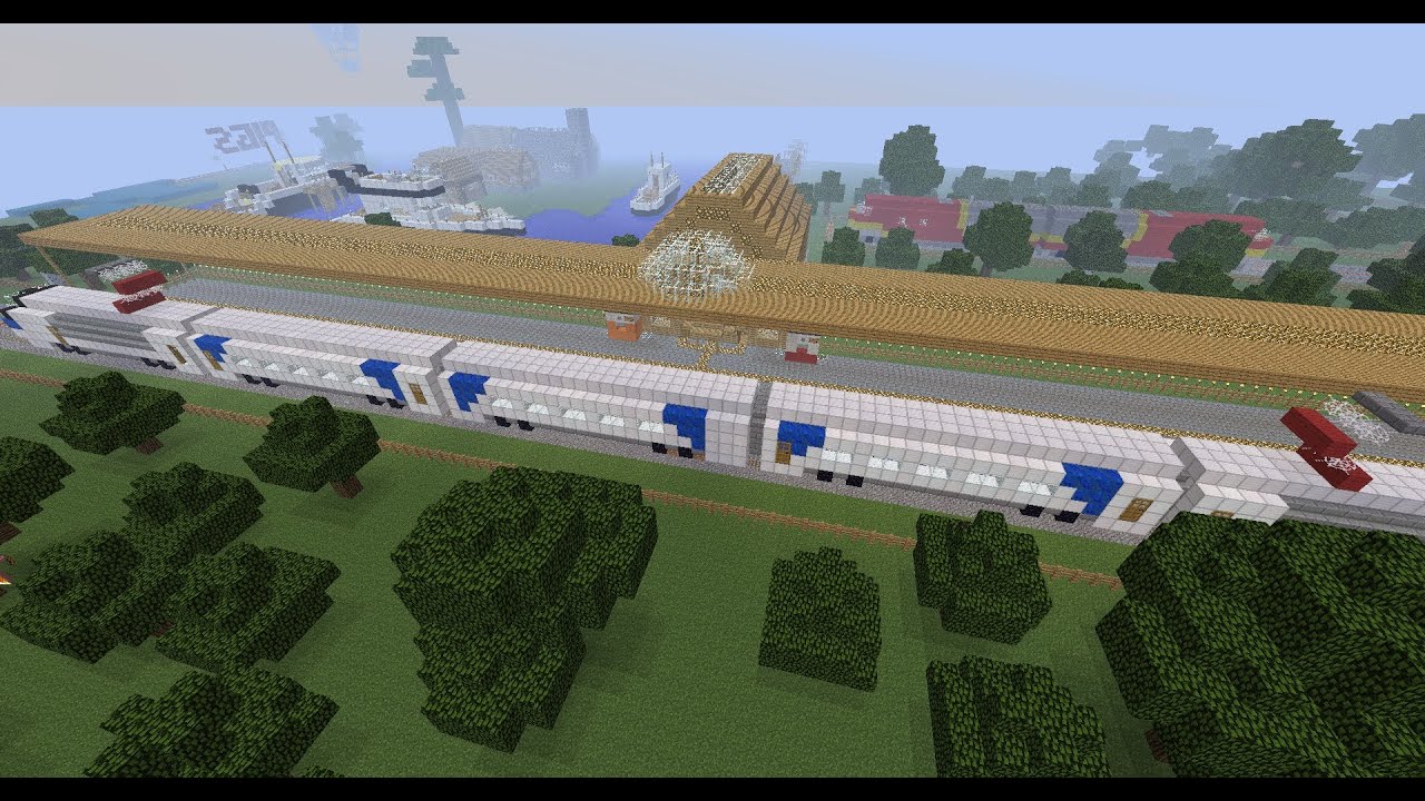 Cool Minecraft creations: Train Station - YouTube