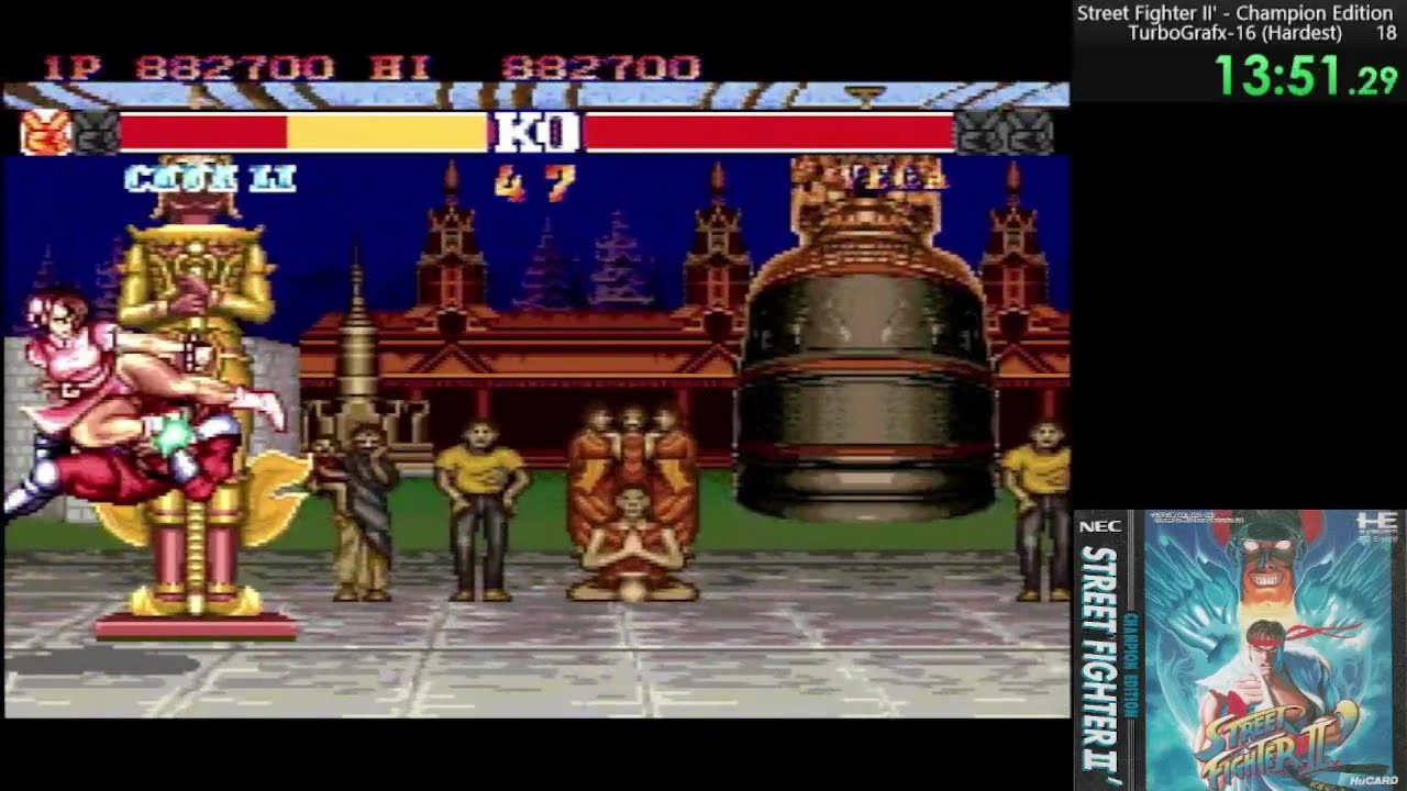 RTA/Speedrun Street Fighter II' TG-16 - Chun-Li - Hardest 13:51 - YouTube