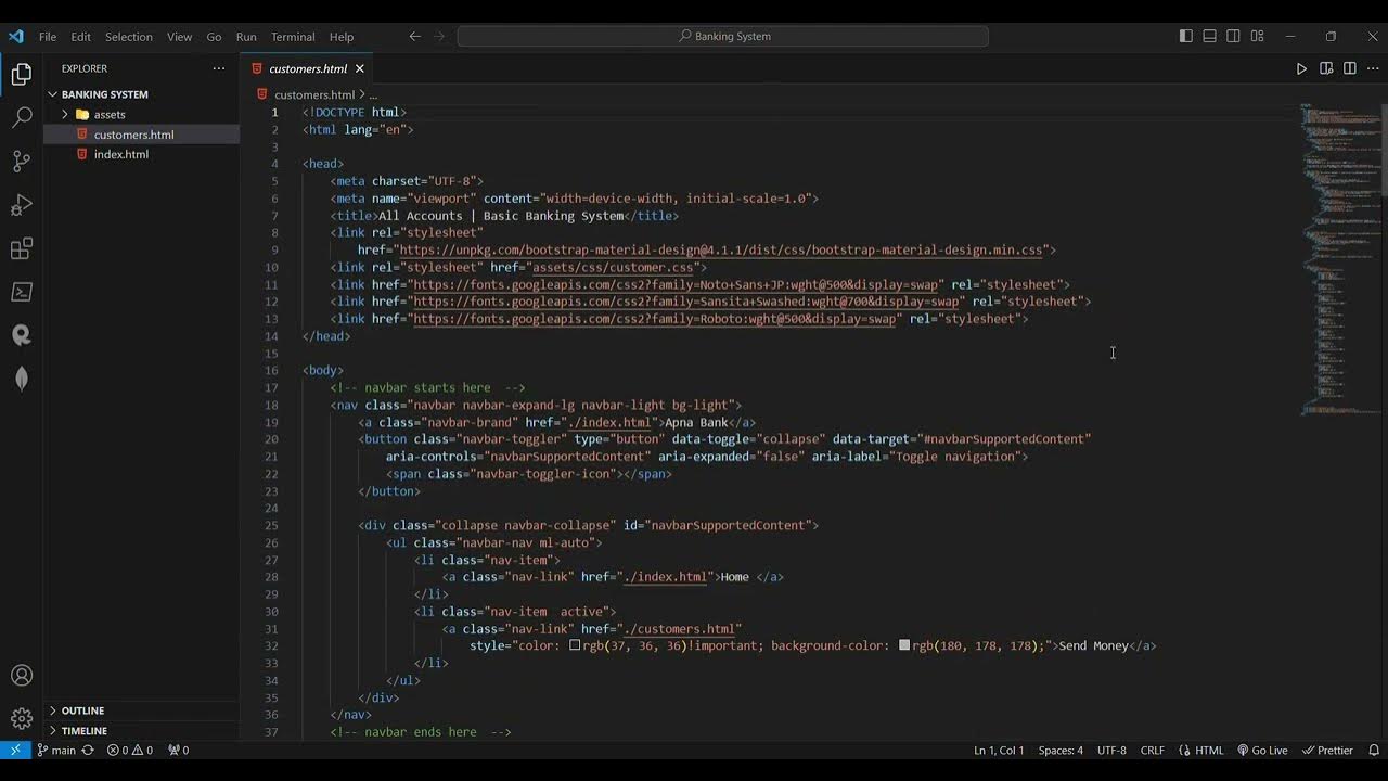 The Sparks Foundation - Web Development - Task -1 - YouTube