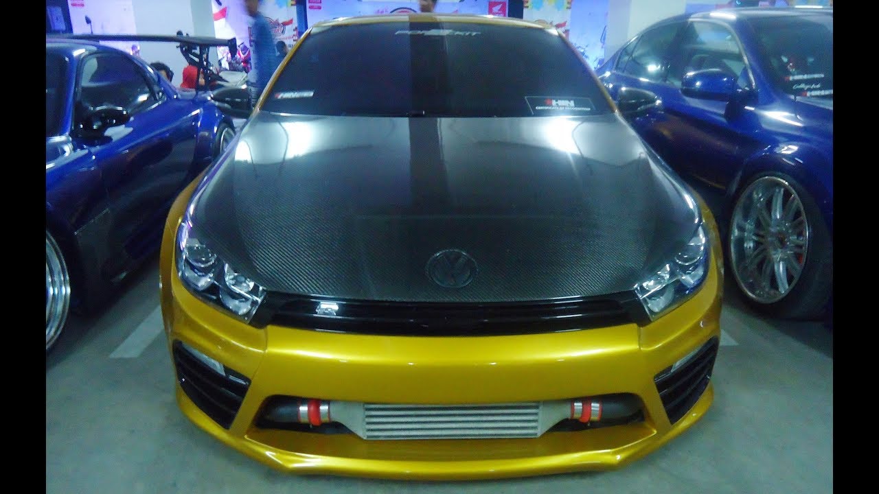 VW Scirocco Custom Wide Body Kit Stance Hellaflush Stance Lowered - YouTube