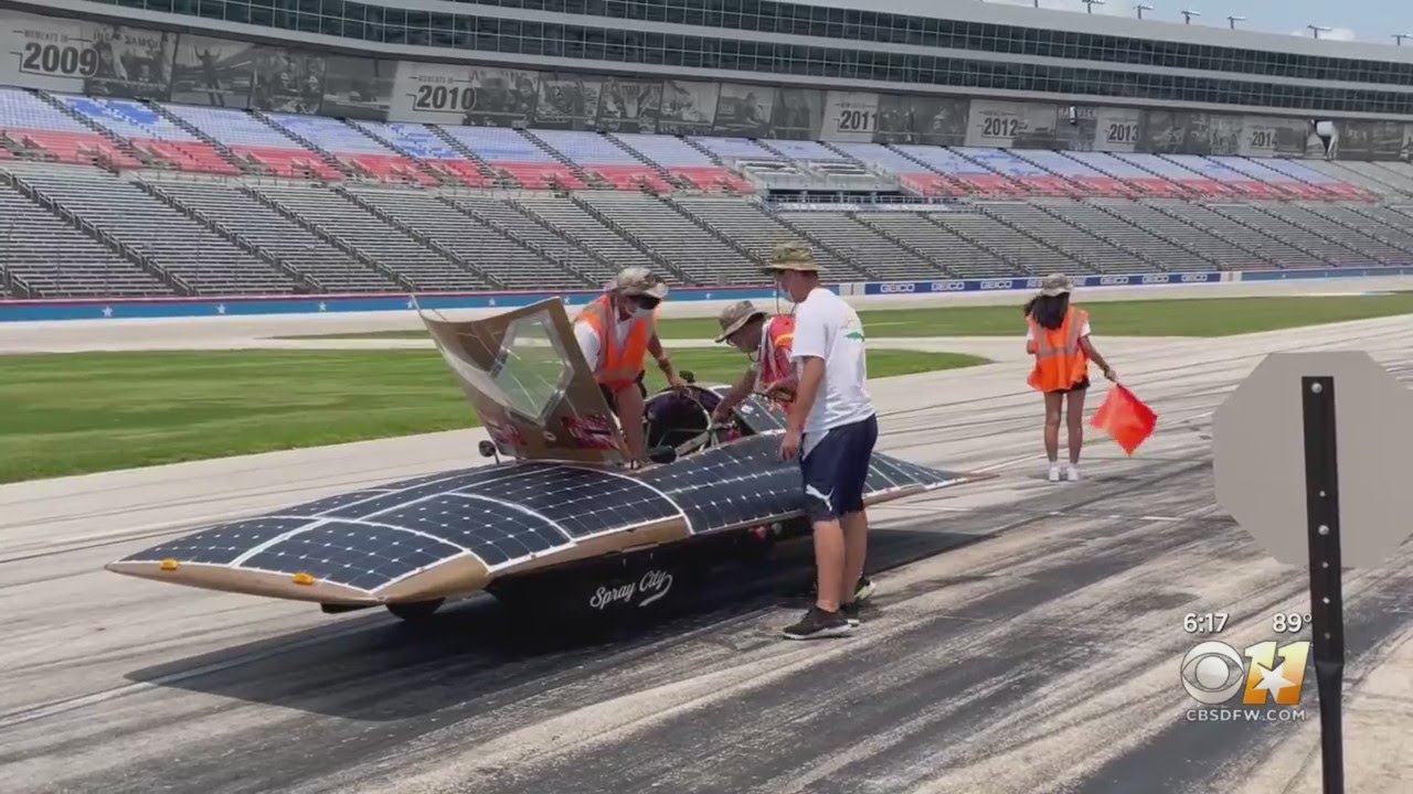 Texas Motor Speedway Hosts National Solar Car Challenge - YouTube