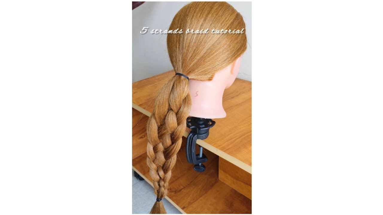 How to: 5 strands braid tutorial | Quick Braid Hairstyle for beginners ...