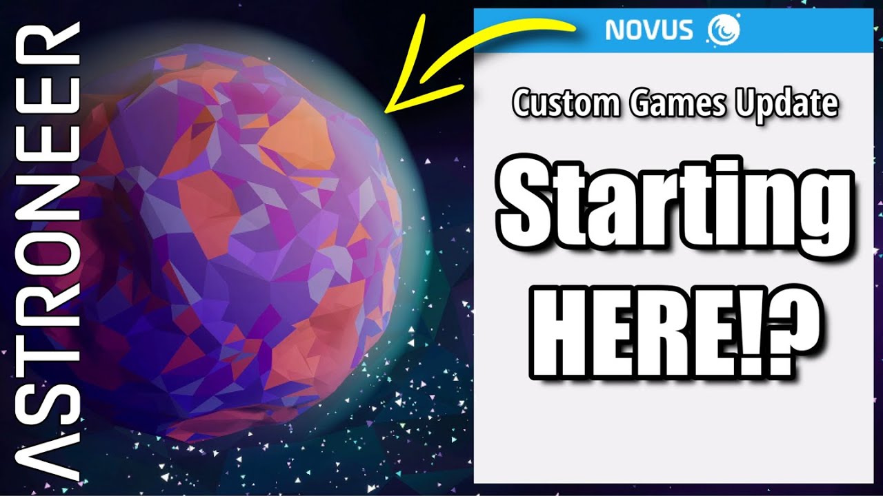 Starting out on Novus! Custom Games Update | Astroneer Live 🔴 - YouTube