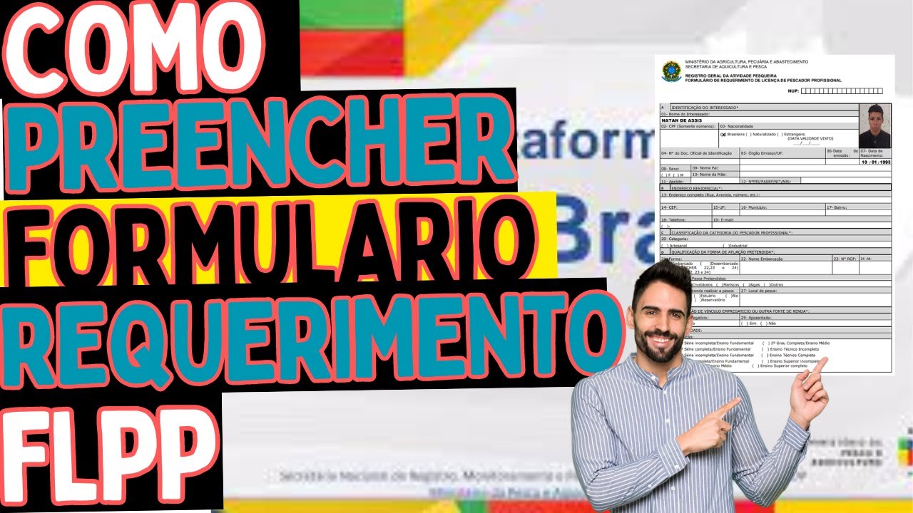 FLPP formulário de requerimento de licença de pescador profissional ...