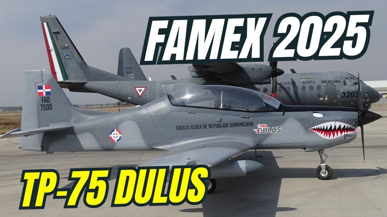 Republica Dominicana presenta en FAMEX 2025, el avión TP-75 Dulus - YouTube