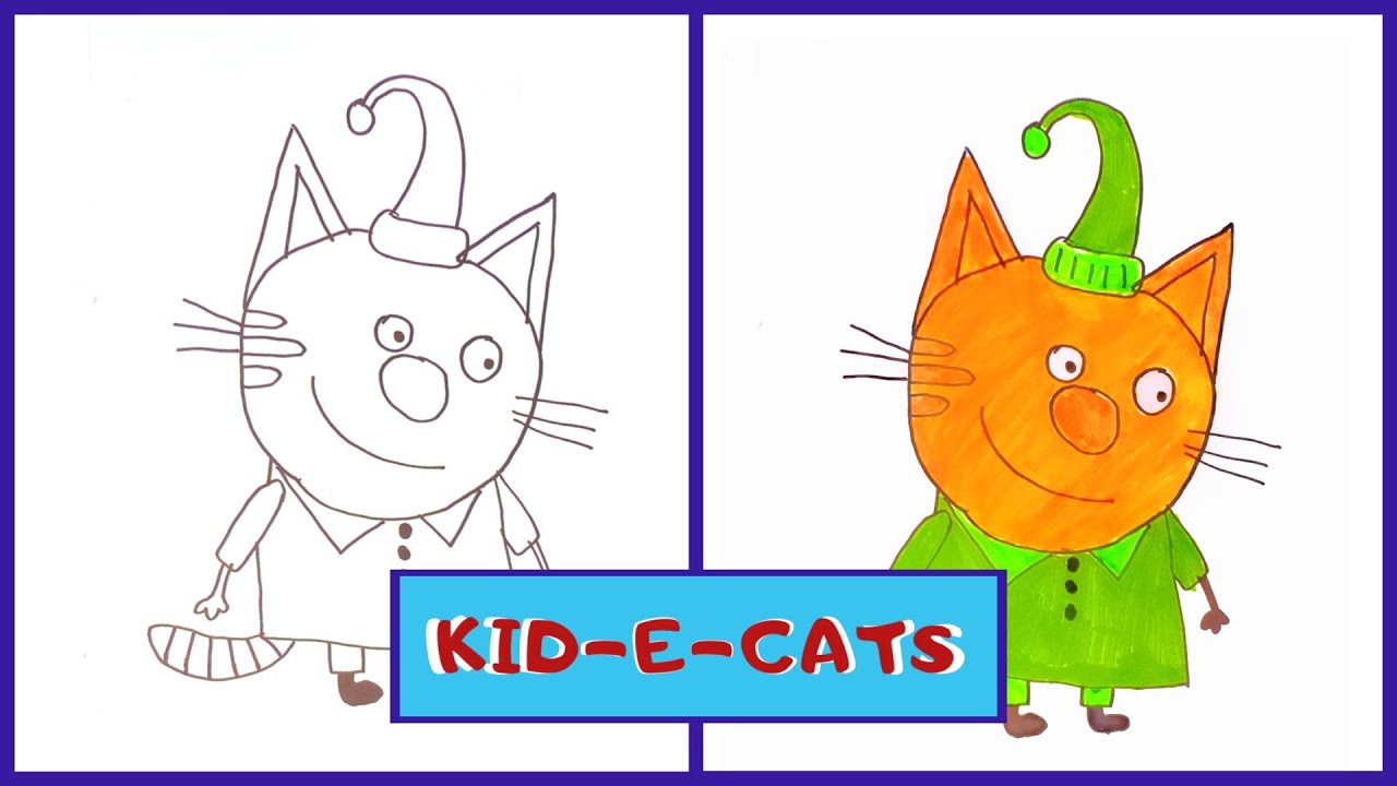 How to draw a Pudding of Kid-a-Cat 🐱/kids drawing/how to draw/drawing a ...