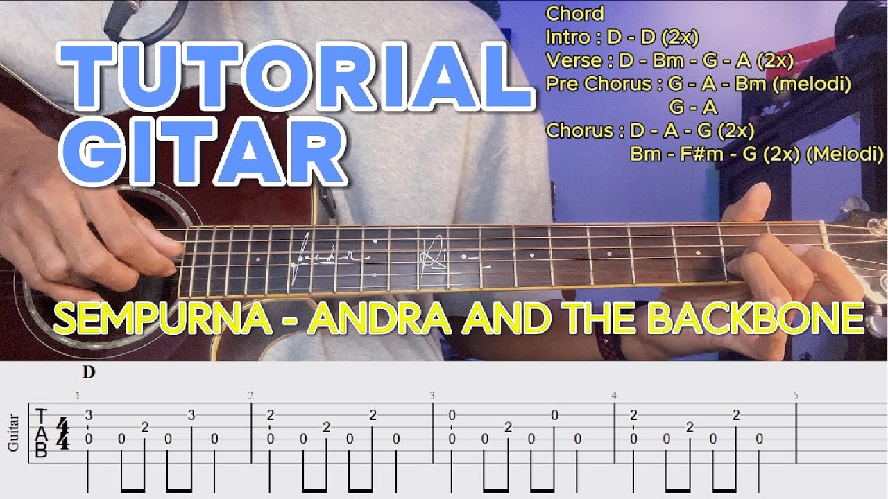 Tutorial Gitar Lagu SEMPURNA + (TAB) - YouTube