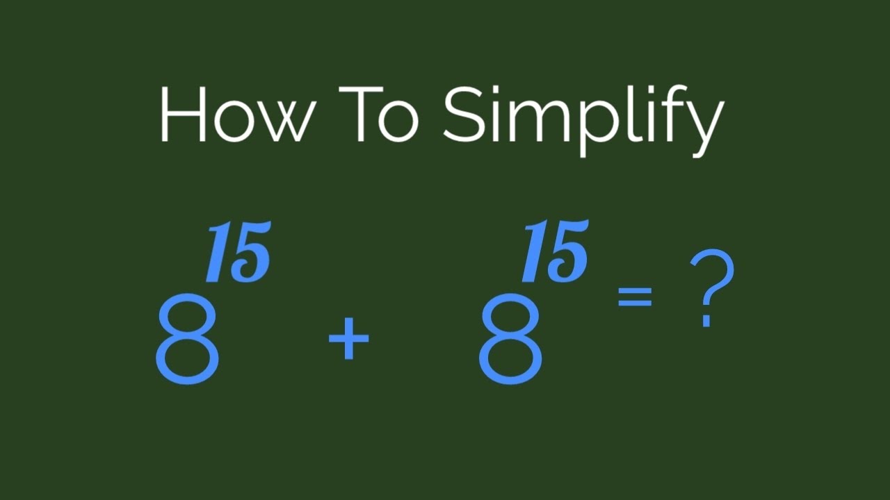 Math Algebra Problem Soluation | How To Simplify In This Equation ️ - YouTube