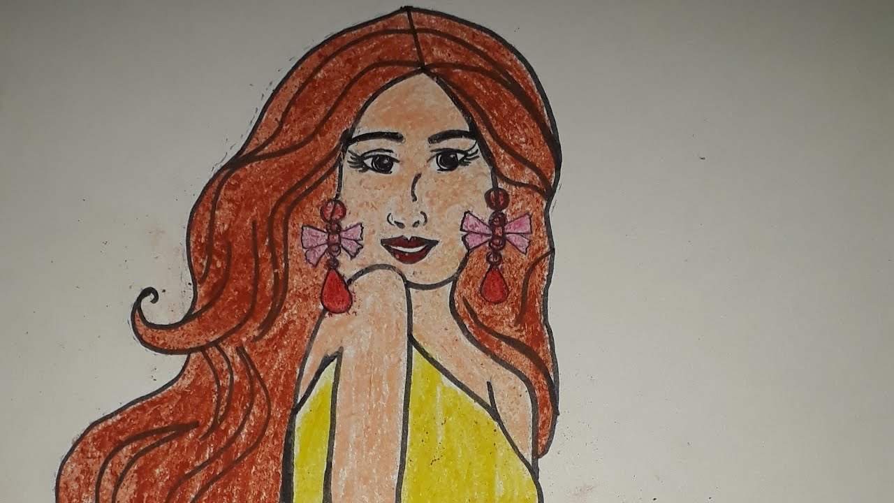 Barbie dall drawing || step by step || sadab creativeart - YouTube