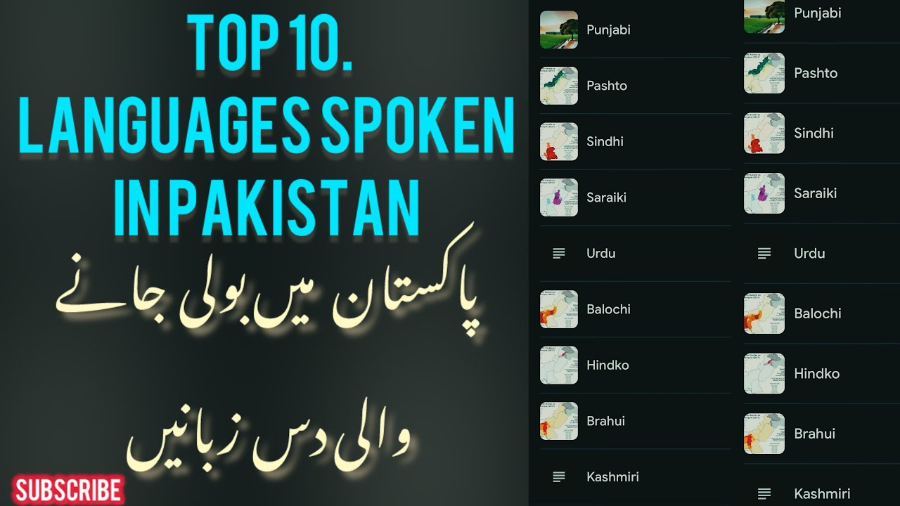 Top 10 spoken languages in Pakistan | Pakistani languages | #viralvideo ...