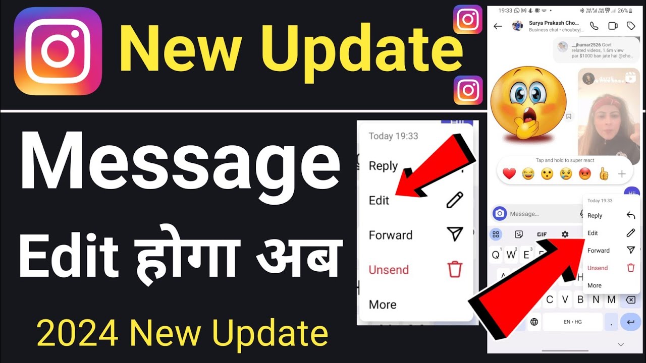 Instagram new features | how to edit message in instagram | message ...