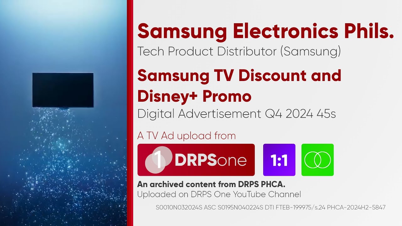 Samsung TV Discount and Disney+ Promo Digital Ad Q3 2024 45s ...